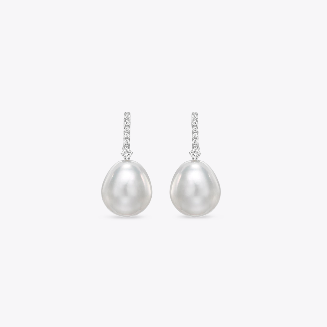 Pearl and Diamond Drop Earrings – Kiki McDonough