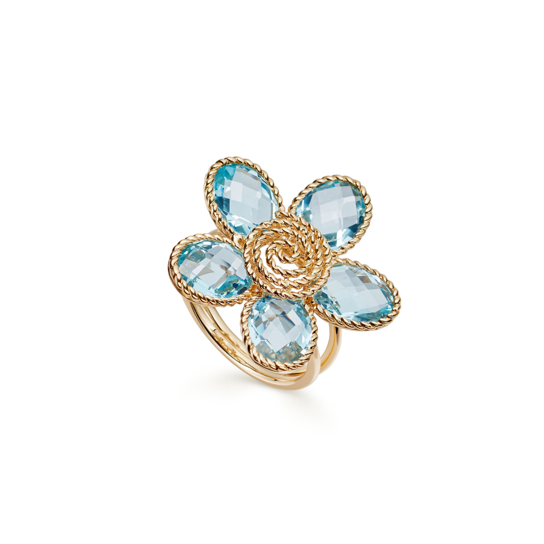 Florence Blue Topaz Flower Ring – Kiki McDonough